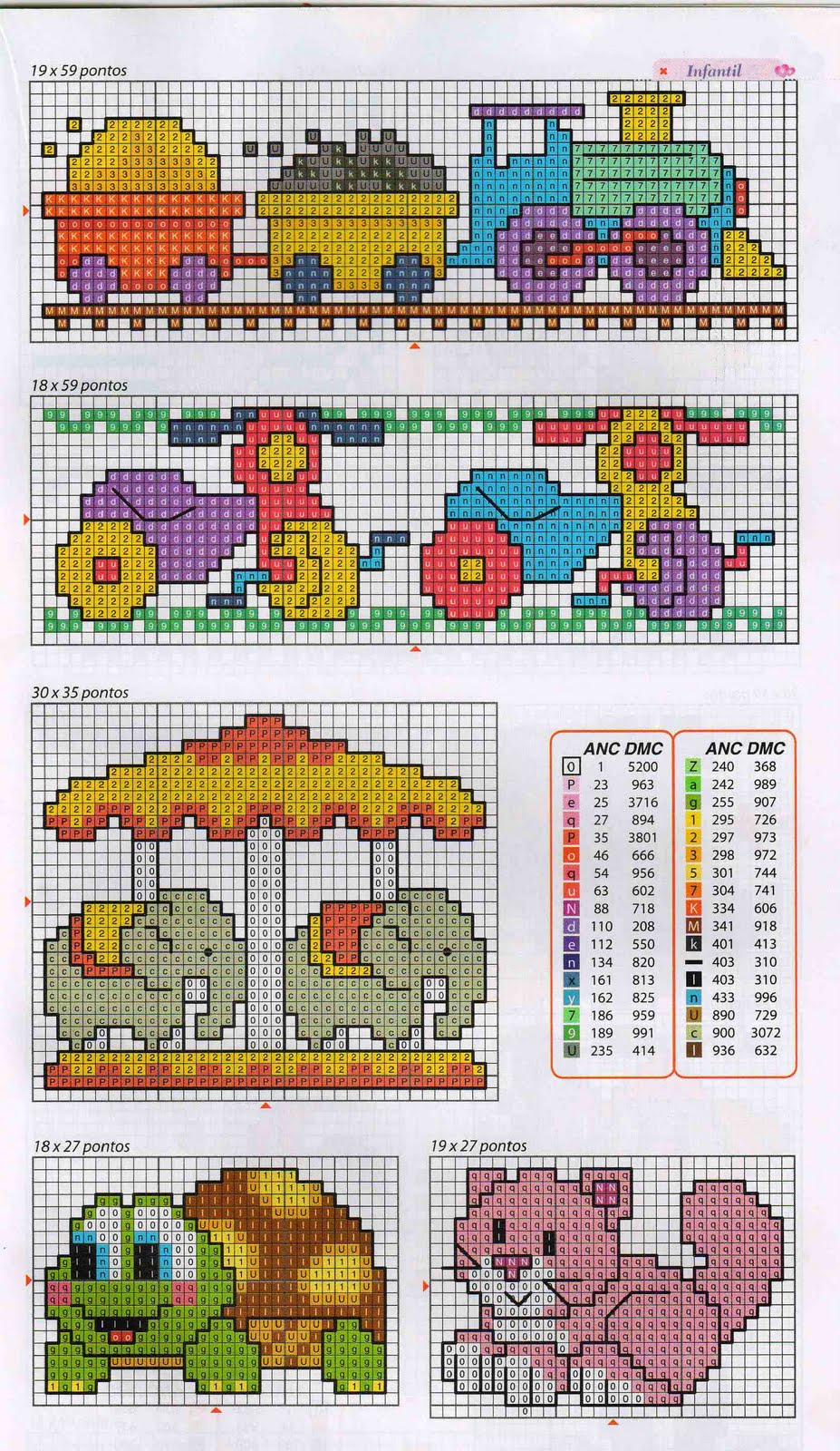 Gráficos Ponto Cruz e Artesanato: Gráficos Infantis
