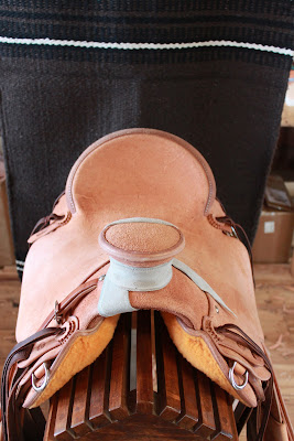 JD Folsom Custom Leather: rough out wade saddle- 16 inch seat