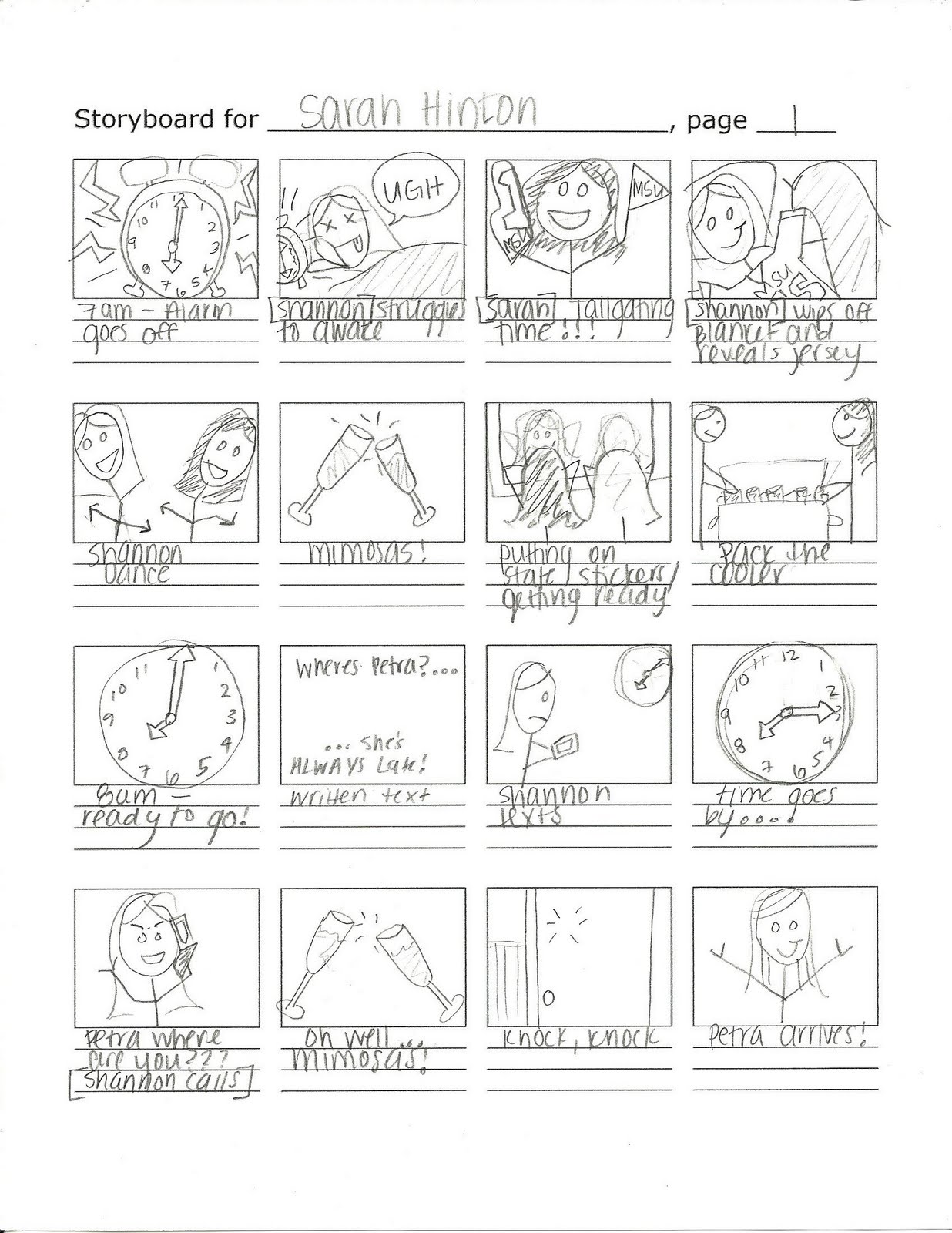 Sarah Hinton: Stop Motion Storyboard
