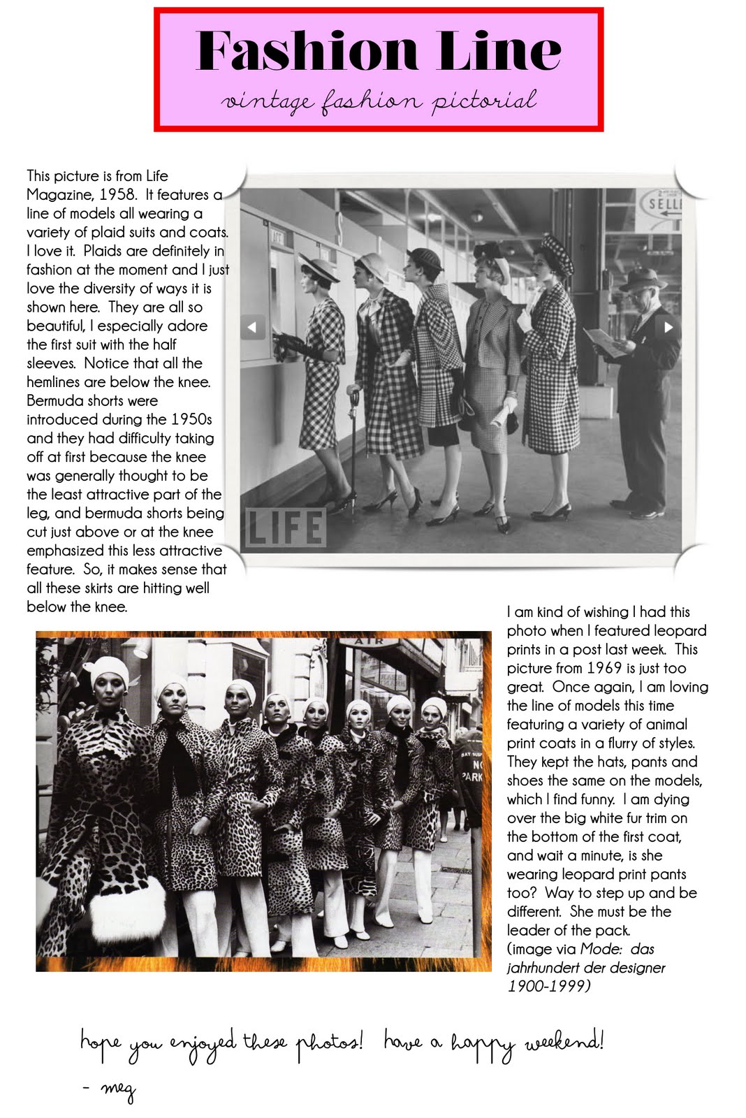 Fashion Redemption: Vintage Fashion Photos - Fashion Line, Plaids and ...