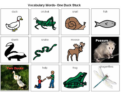 My Classroom: One Duck Stuck-Vocabulary Words