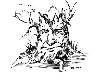 Stungeon Studios: Tree Face Pen and Ink Drawing