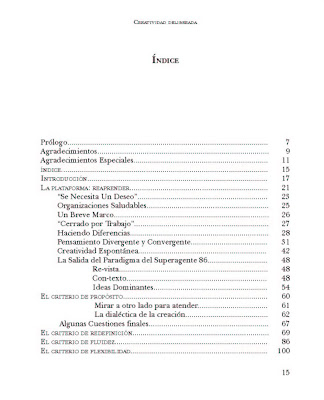 Creatividad Deliberada: Indice del Libro
