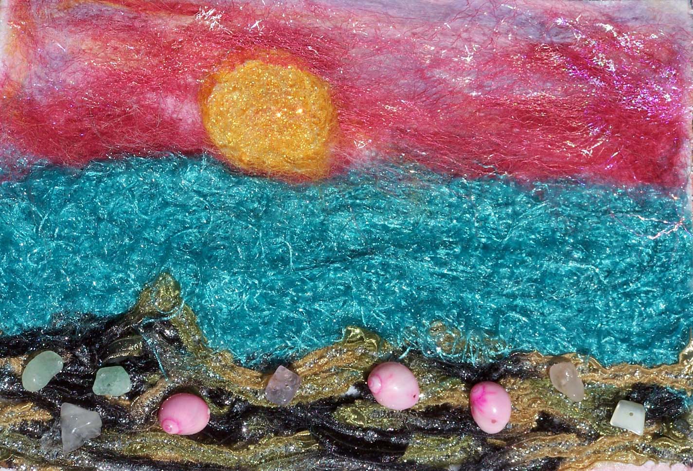 Treasures-n-Textures: Fabric Postcards and Pink Saturday