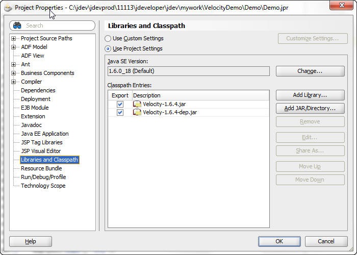 The Blas From Pas Using Apache Velocity From Jdeveloper 11g