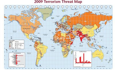 2009 Terrorism Threat Map – AON | Project Management - Get Things Done!