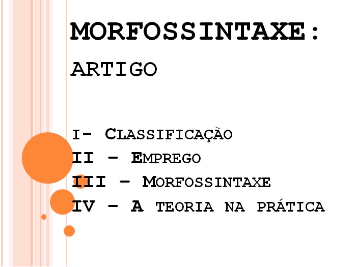 Prof. Max Jefferson: Morfossintaxe: artigo