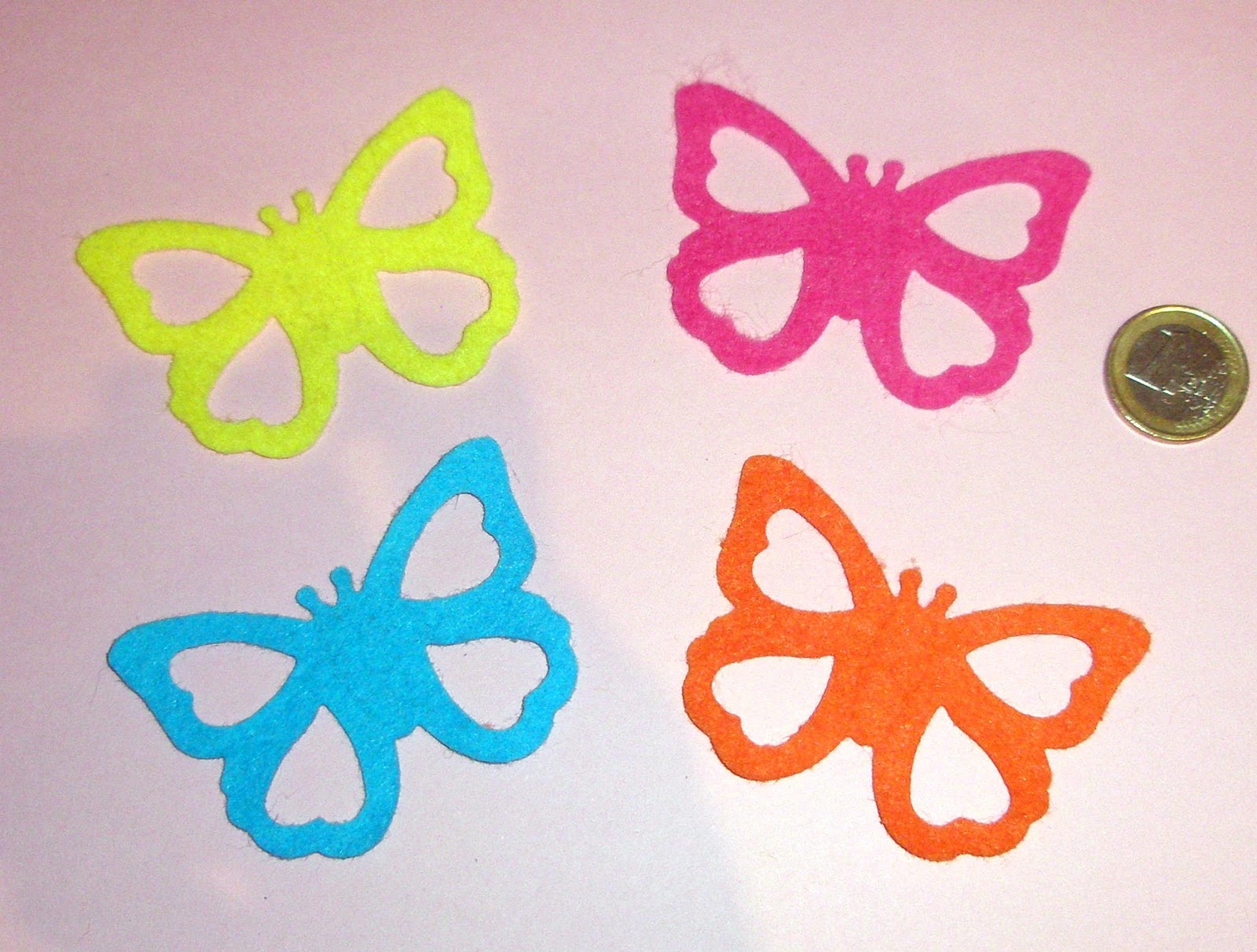 Fieltro y Fimo Materiales: Mariposas de fieltro