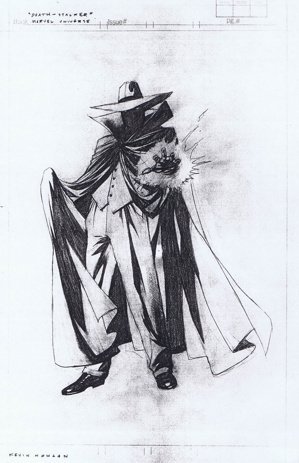 Kevin Nowlan: Death-Stalker pencils, Marvel Universe art