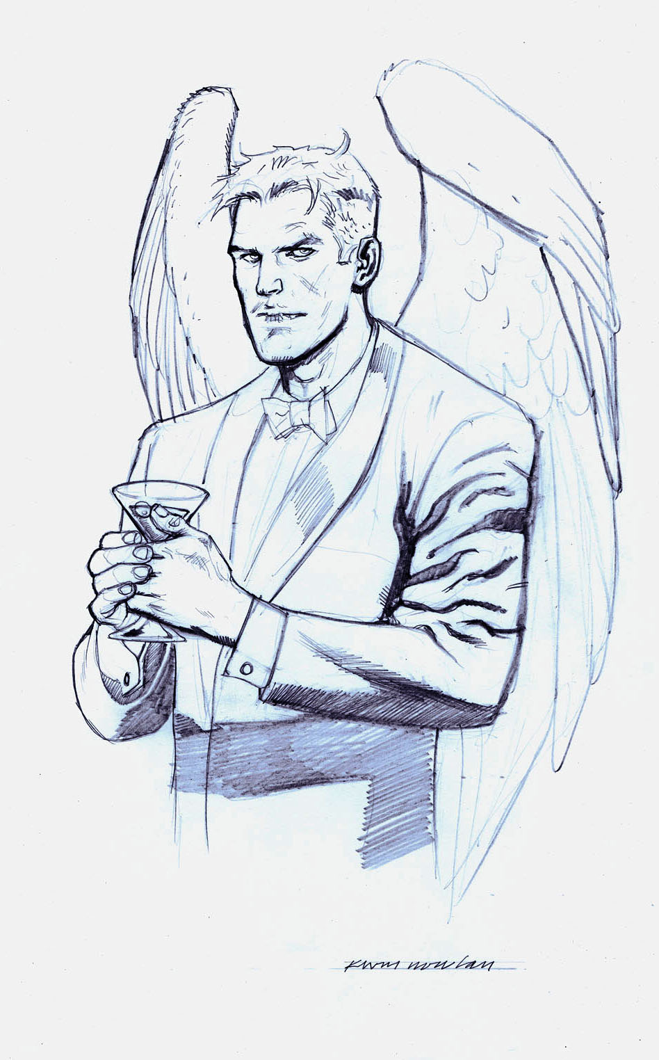 Kevin Nowlan: Lucifer bust designs
