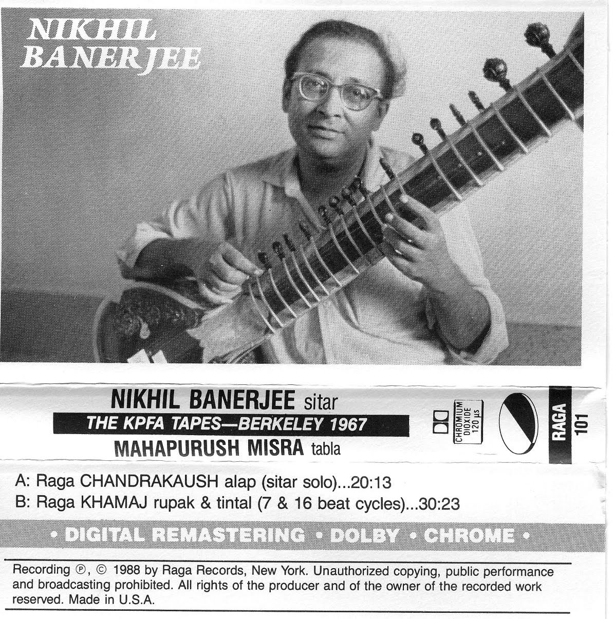RAGA BLOG: Nikhil Banerjee - The KPFA Tapes - Berkeley 1967