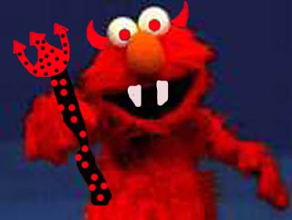 x.. b e c ..x: evil elmo