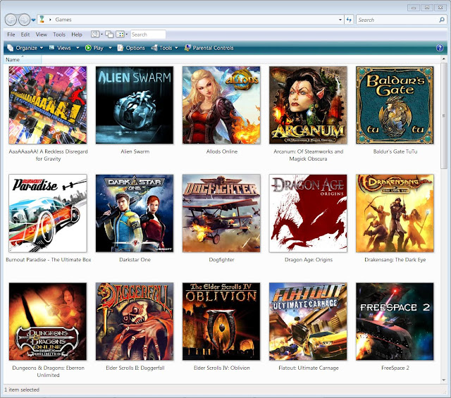 Tchos’ Gaming and Modding: Windows Vista Game Explorer (and 7, too)