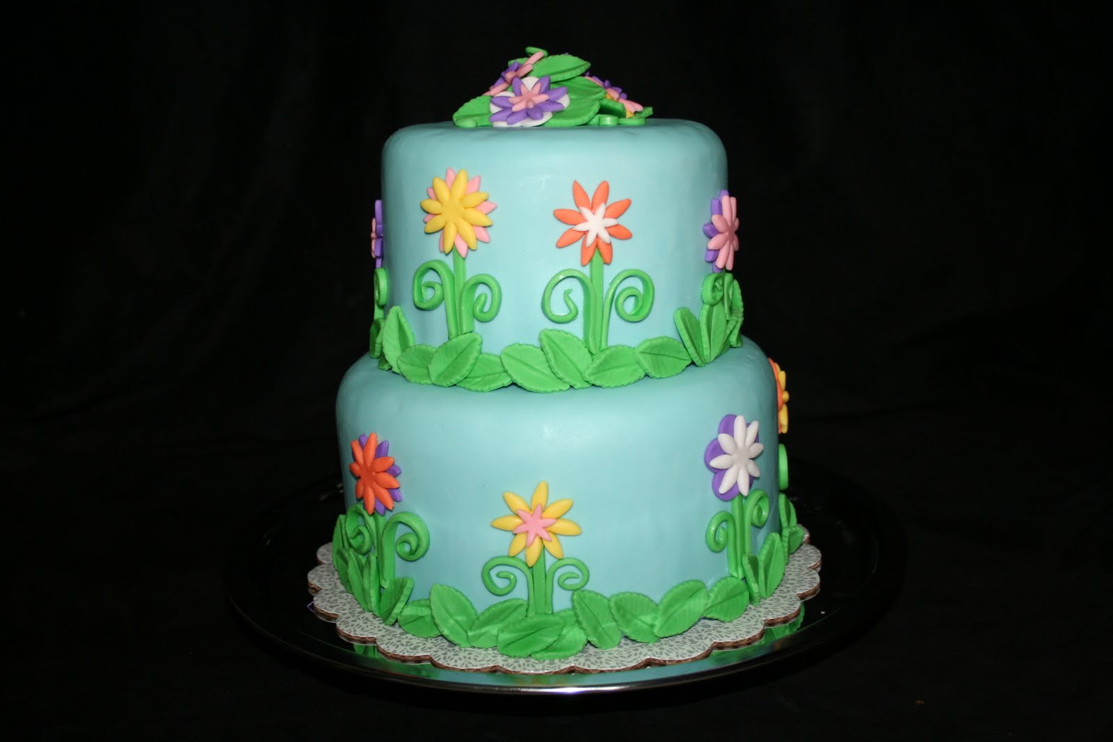 Blue Moon Cakes: Spring Flower Fondant Cake