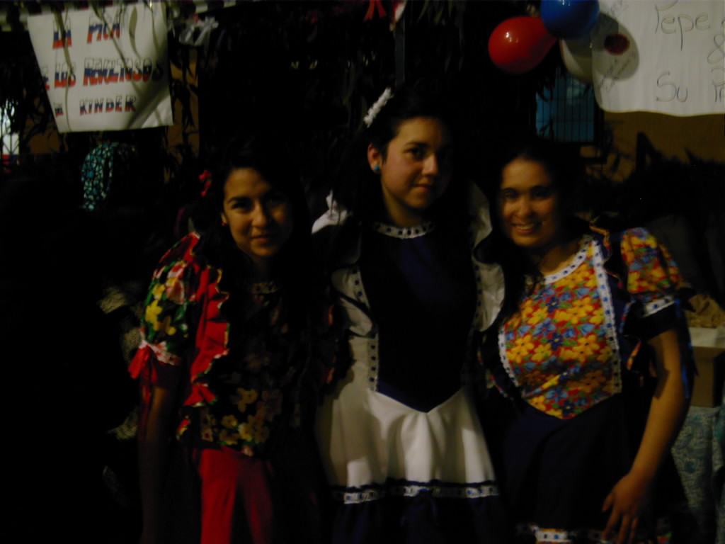 Teaching Adventure In Chile: Traditional Dress for Cueca Dance - at School