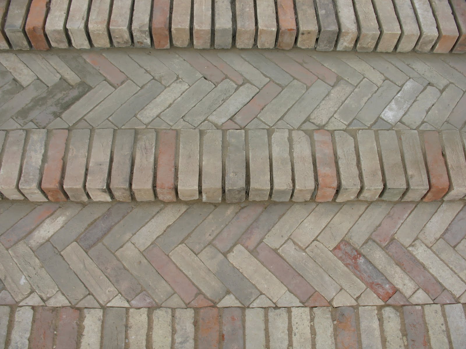 Circles: Reclaimed Brick Herringbone Steps and York Stone Terrace Extension