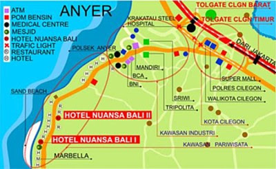 NUANSA BALI ANYER MAP - Carita - Anyer Hotel