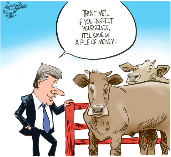 Stephen Harper Jokes: Stephen Harper talking to cows