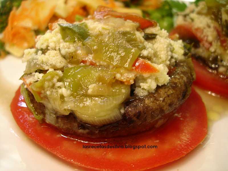 Las recetas de Silvia: Recetas de hongos: Hongos Portobello rellenos