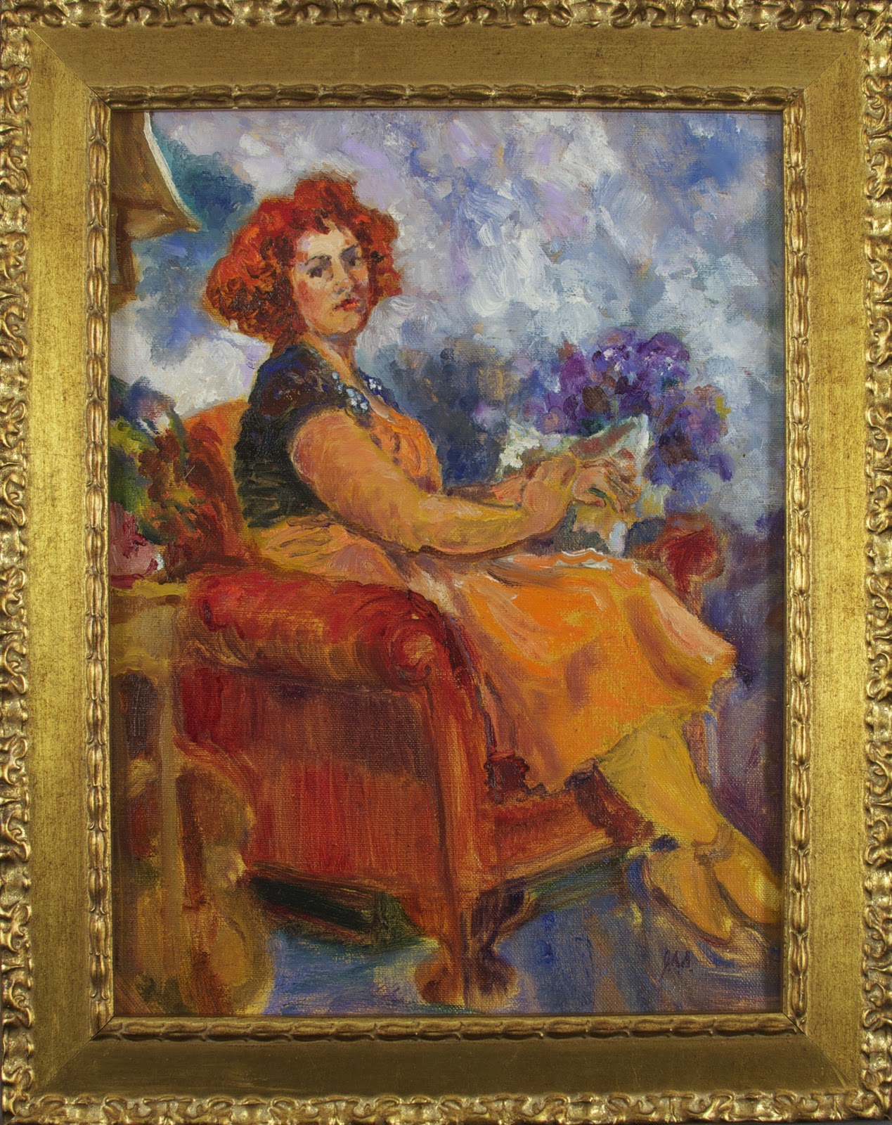 Janet's Art Studio: 2 Hour Live Model Figurative Oil Painting Redhead