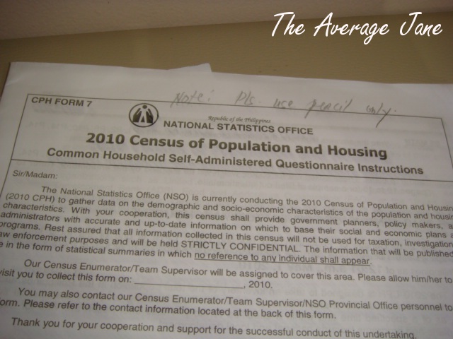The Average Jane: 2010 Philippine Census of Population and Housing
