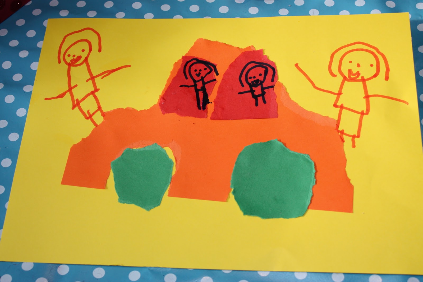 Kids Love Craft: Torn paper car picture