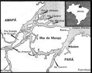 Playas de Brasil: Isla de Marajo. Ubicación y mapas.