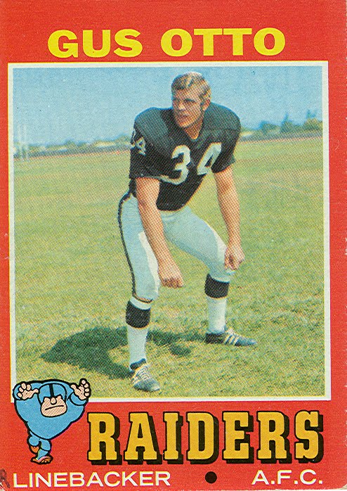 1971 Football Cards: Oakland Raiders