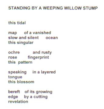 Roswila's Dream & Poetry Realm: STANDING BY A WEEPING WILLOW STUMP ...