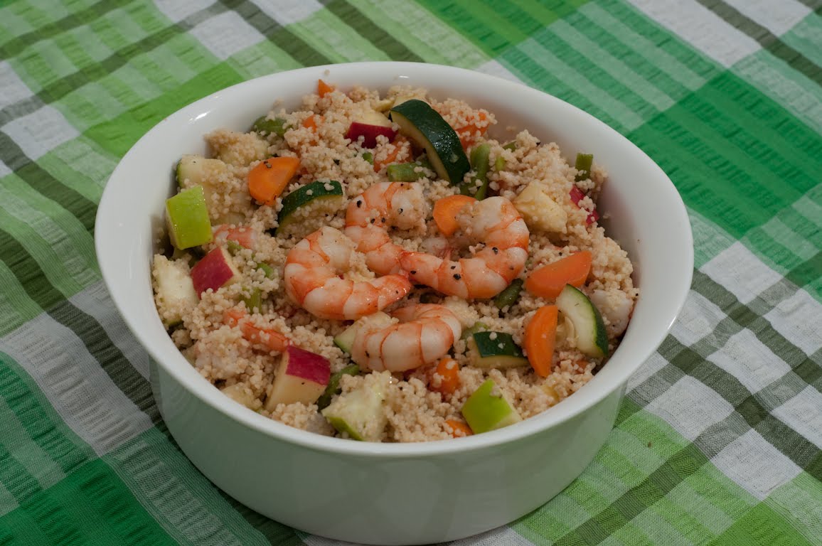 Blog da Família Buzuzu: Cuscuz Integral com Camarão