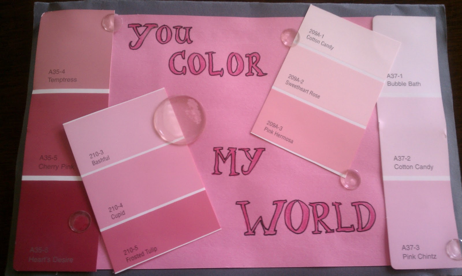 Two Sides of the Rainbow: Valentine's Day Card: You Color My World