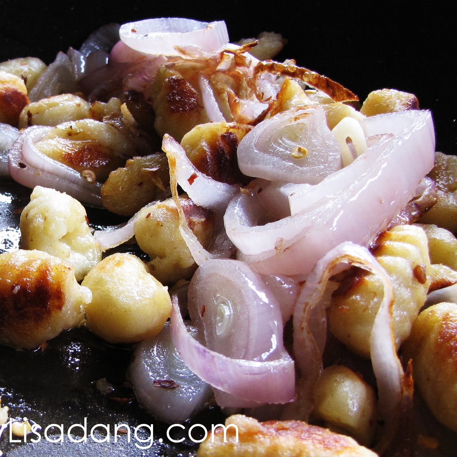 Dang It Delicious: Gnocchi pan-seared in shallots, garlic...tossed in ...