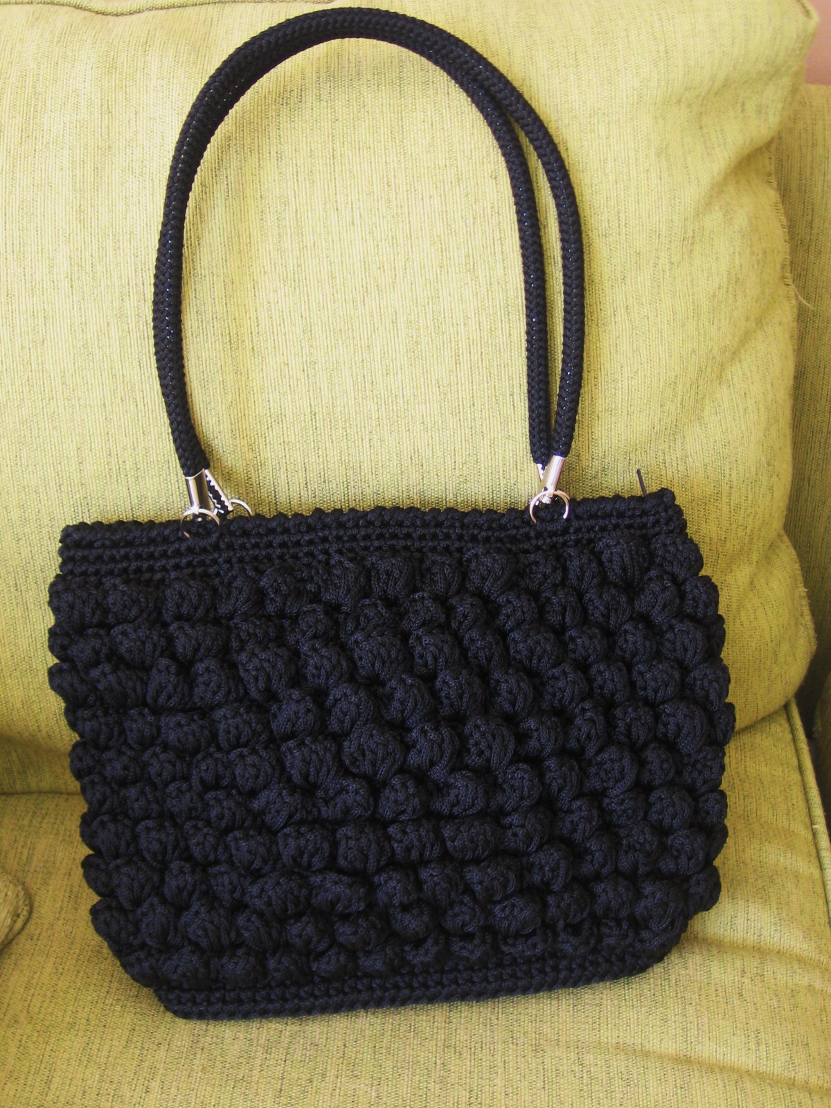 Taller de Crochet Claudia Solari: Cartera punto Conchitas (realizada ...