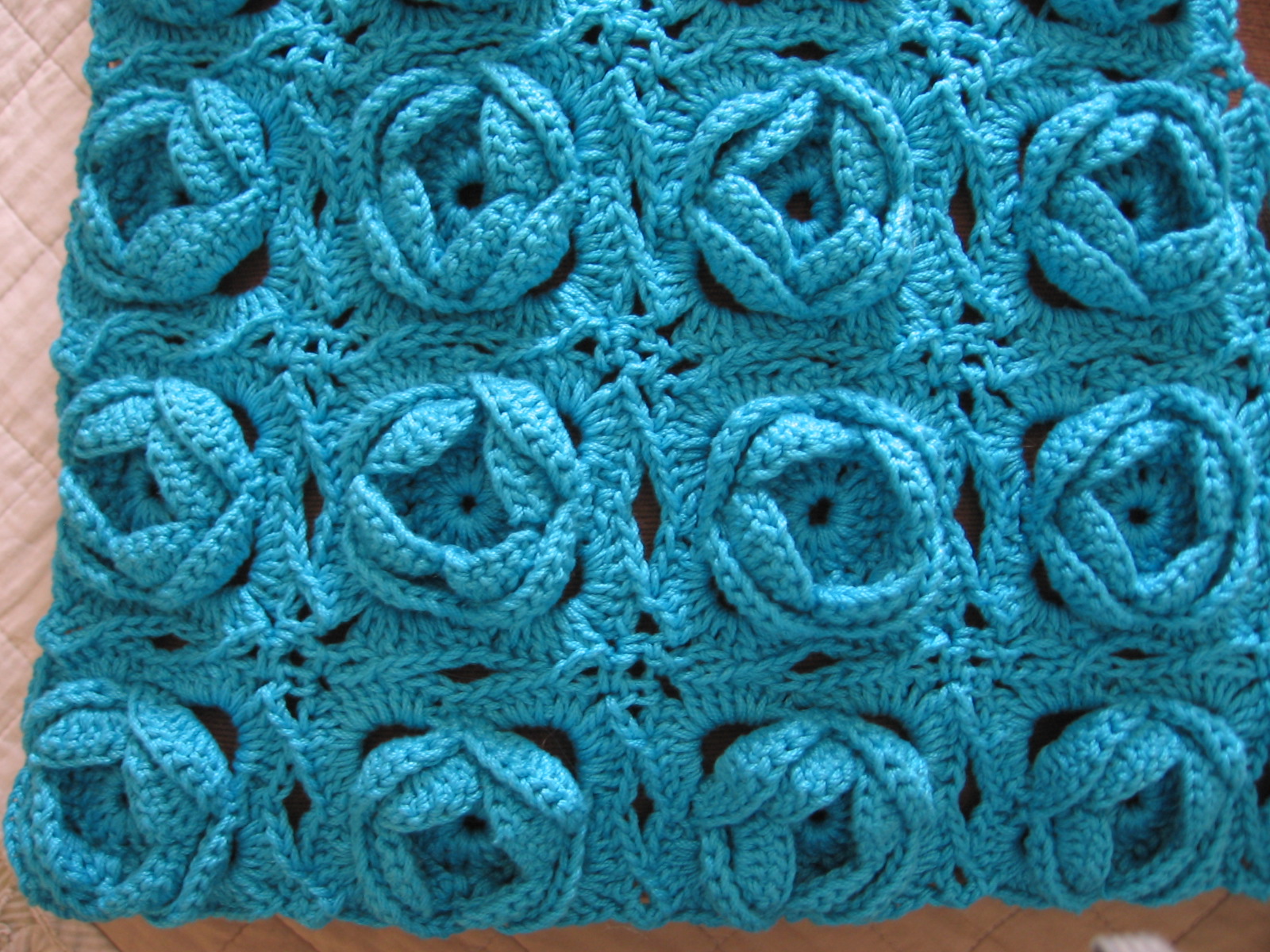 Taller de Crochet Claudia Solari: Cojín Flores en Relieve (realizado con algodón Sello Negro ...