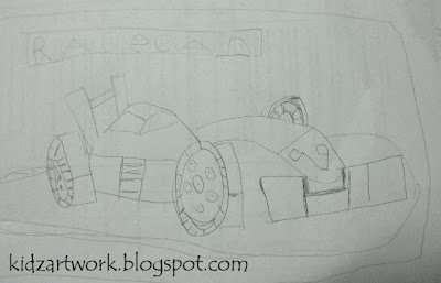 Junior Artists: Drawing 3D race cars from youtube