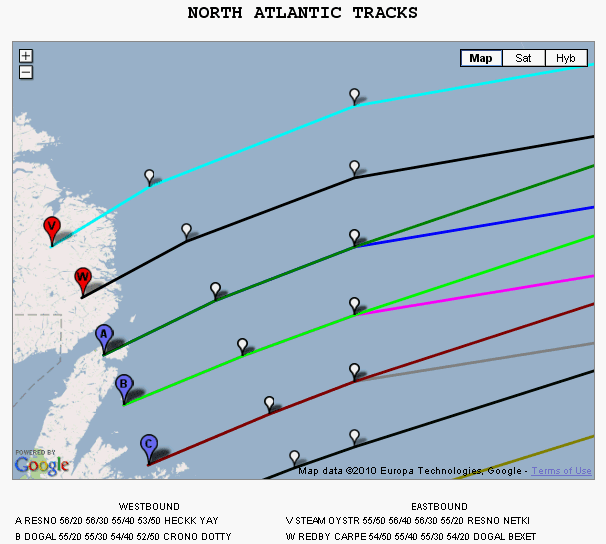 AeroTexas NOTAMS: North Atlantic Tracks