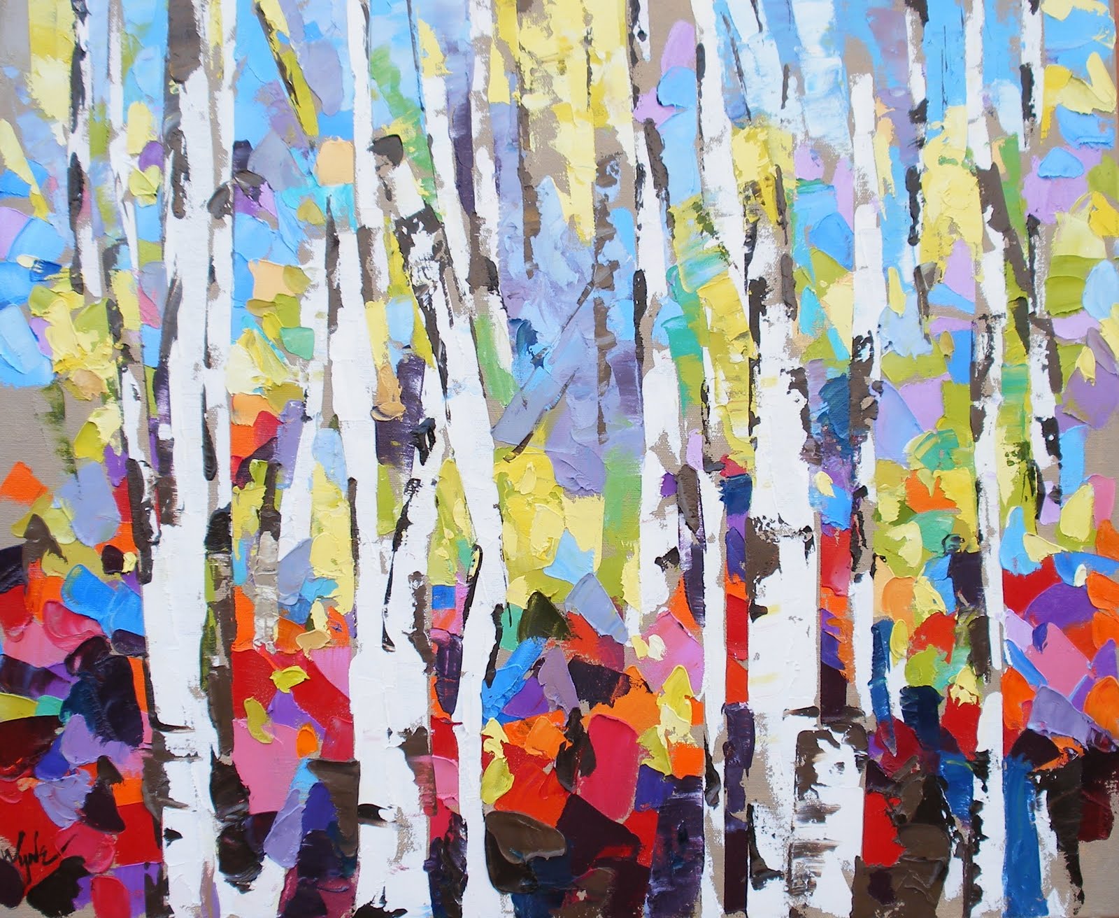 Kay Wyne Fine Art Blog: Abstract Aspens