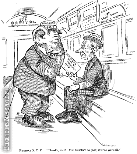 Berge's Cartoon Blog: R.C. Bowman's 1900 Cartoons: Minnesota Governors