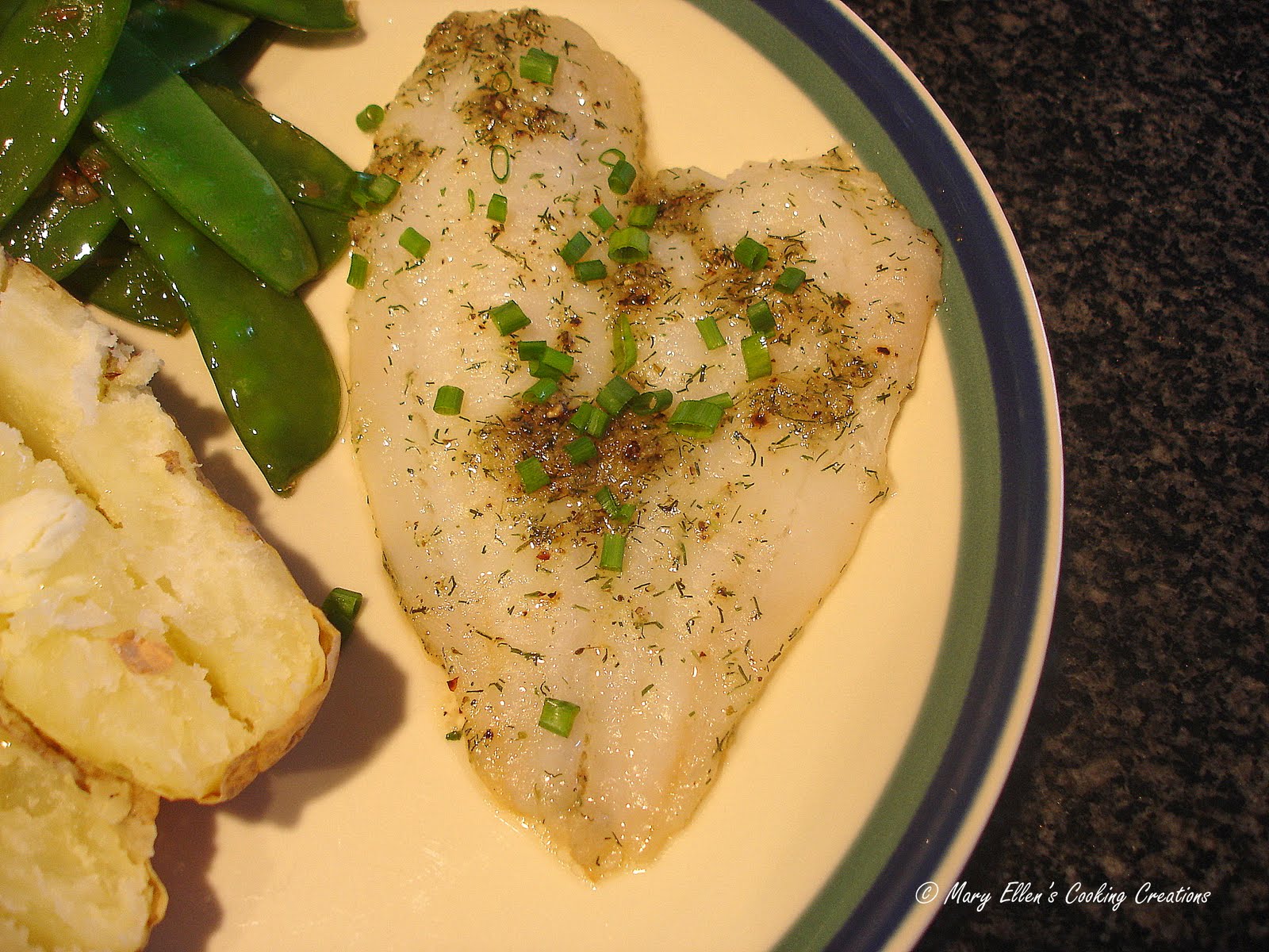 Mary Ellen's Cooking Creations: Flounder with Garlic and Dill
