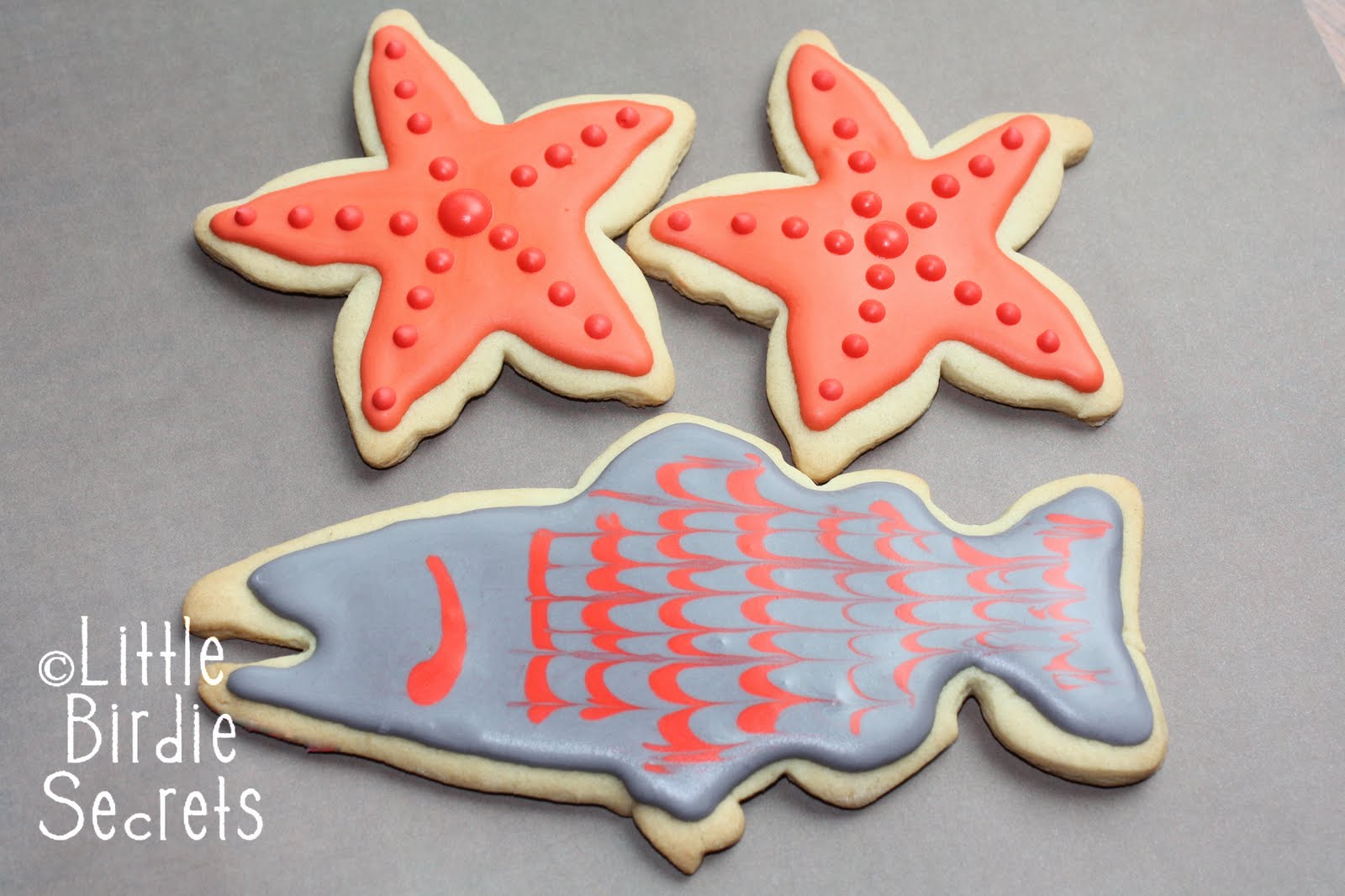 aloha starfish and fish cookies | Little Birdie Secrets