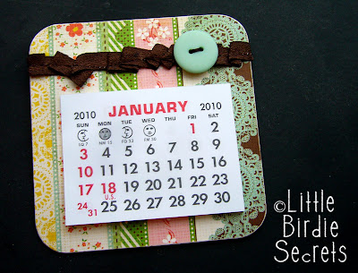 mini calendar magnets | Little Birdie Secrets