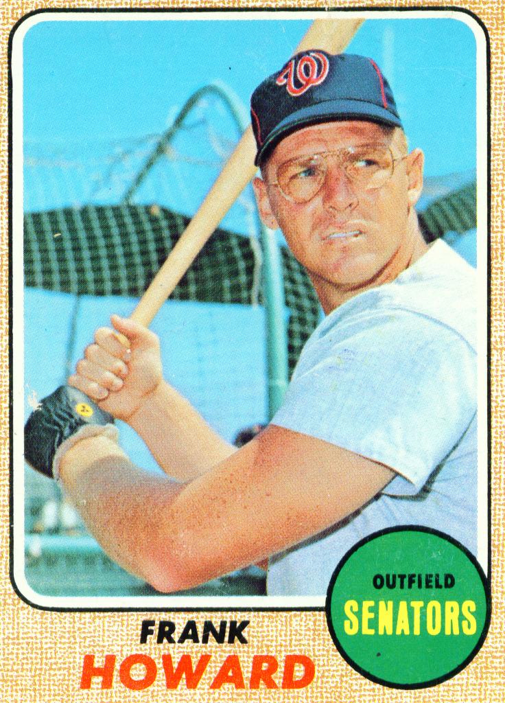 Texas Rangers Cards: Senators Saturday - Frank Howard, 1968.
