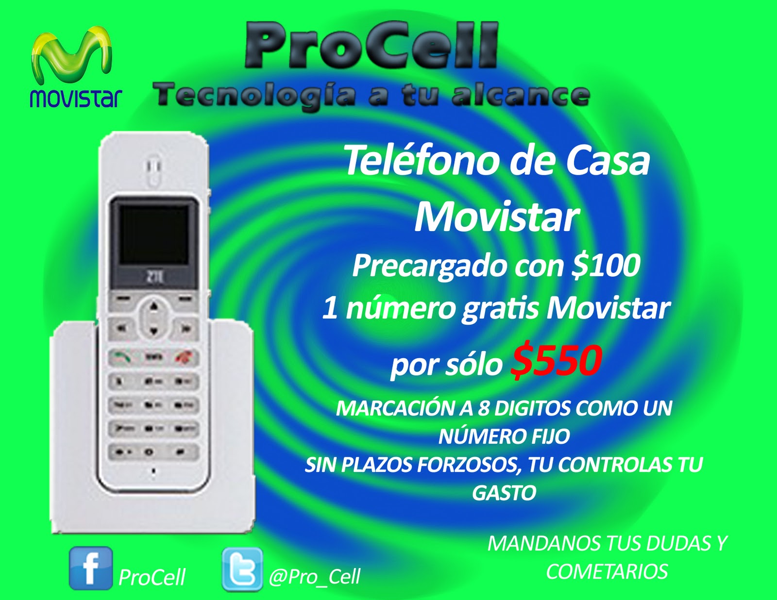 ProCell Tecnología a tu alcance: Teléfono de Casa Movistar