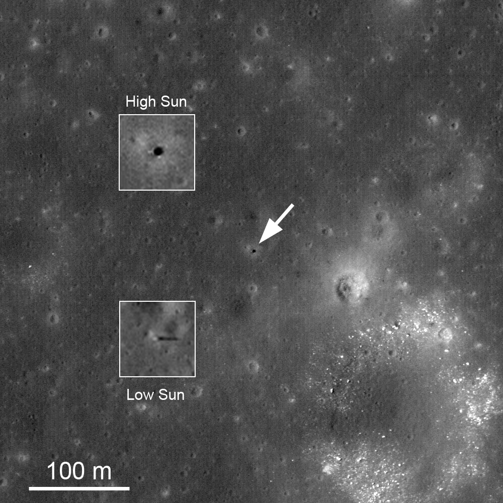 News Spazio: La sonda lunare Surveyor 6 fotografata in alta risoluzione ...
