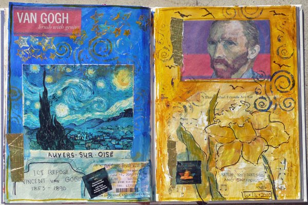 Nancy Standlee Fine Art: Altered Book ~ Vincent Van Gogh: Brush With ...