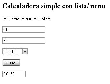 guillermogarciahuidobro: CALCULADORA SENCILLA EN JAVASCRIPT