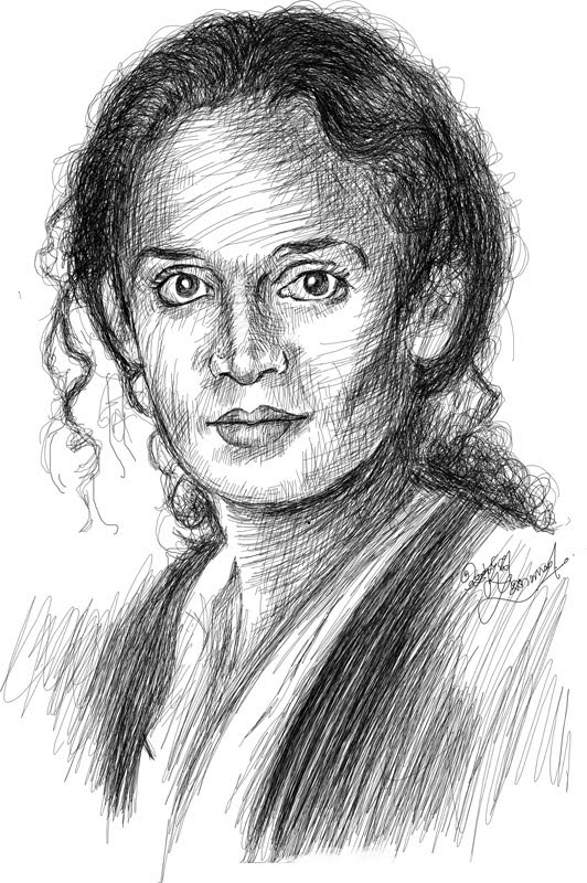political cartoon art: arundhati roy political cartoon art: arundhati roy