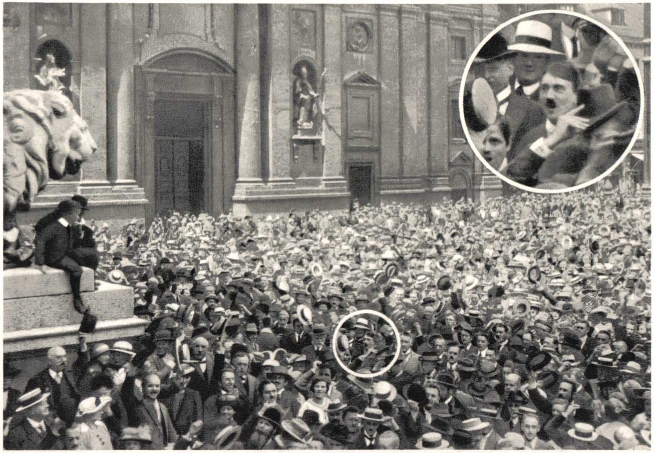 Miscellaneous Pics: Adolf Hitler attending a rally in Munich