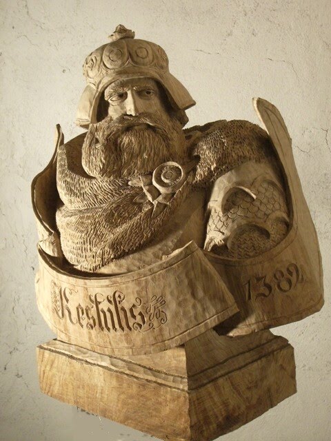 Medžio skulptūra. Kęstutis Grigonis: LDK kunigaikštis Kestutis