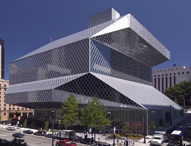 Essa viagem dá um livro...: Biblioteca Pública de Seattle, Washington, EUA.